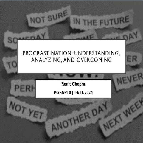 Procrastination | PPTX