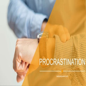 Procrastination (Comprehensive) PowerPoint Presentation 150 slides with ...