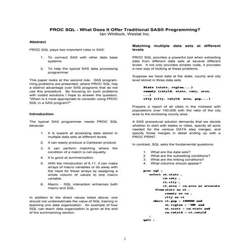 Proc Sql Tips Pdf 2623