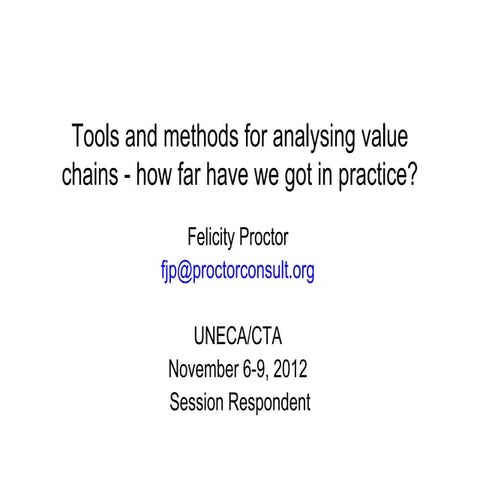 Proctor tools and_methods_for_analysing_value_chains_respondent | PPT ...
