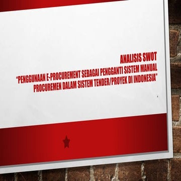 Analisa SWOT : Procurement | PPTX