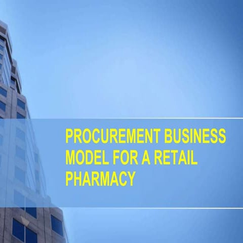 Procurement business model for a Retail Pharmacy | PPTX