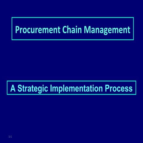 Procurement chain management | PPT