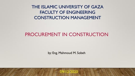Traditional procurement method | PDF
