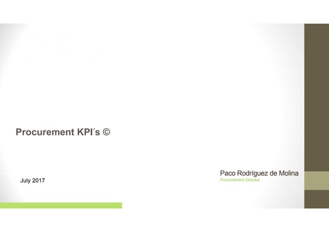 Kpi for purchase department | PPT