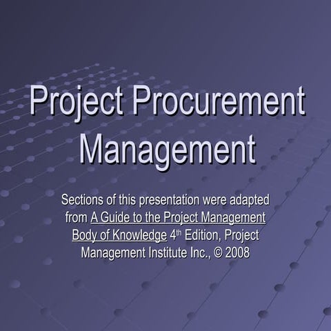 Procurementmanagementslides | PPT