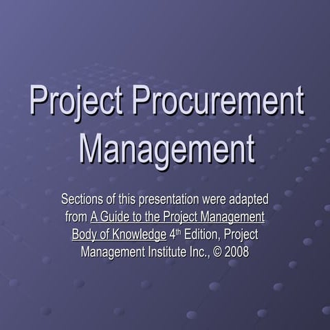procurement management slides presentation | PPT