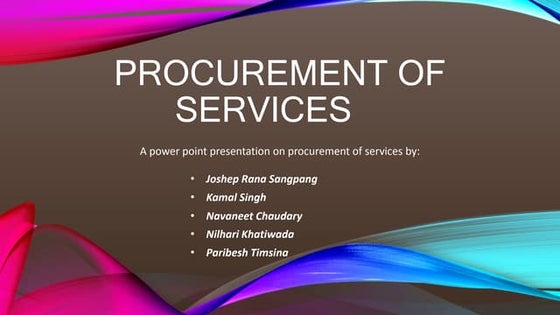 Introduction to procurement | PPT