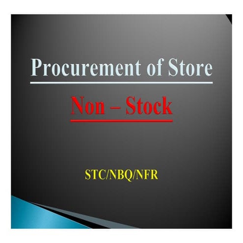 Procurement of Store-Non Stock.pdf Indian railways | PDF