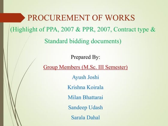 Procurement Methods | PDF