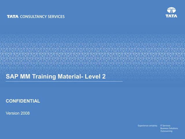 SAP MM OVERVIEW PRESENTATION GUIDE BEGINNER | PPT