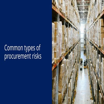 Common types of Procurement Risks and Mitigation Startegies | PPTX