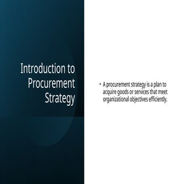 Procurement_Strategy_Presentation.pptx for supply chain management | PPTX