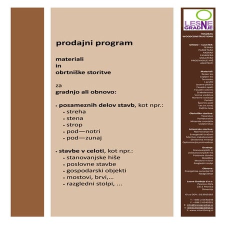 Prodajni program 2011 povzetek | PDF