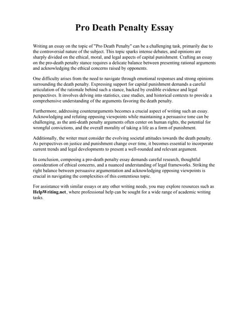 Capital Punishment For And Against Essay.pdf