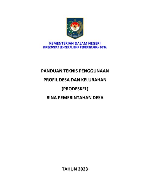 Buku panduan si prodeskel pmd | PDF