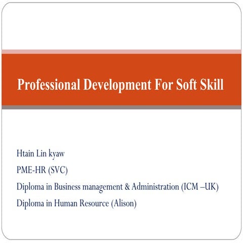 Pro development for soft skill | PPT
