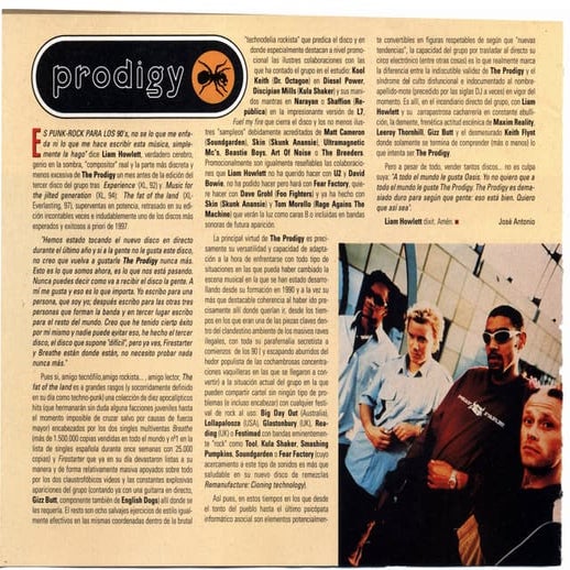 The Prodigy (1997, disco The Fat of the Land) | PDF | Dance and Electronic Music | Music