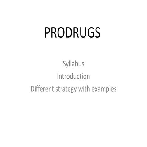 Prodrug | PPTX