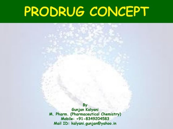 PRODRUG DESIGN [M.PHARM] | PPT