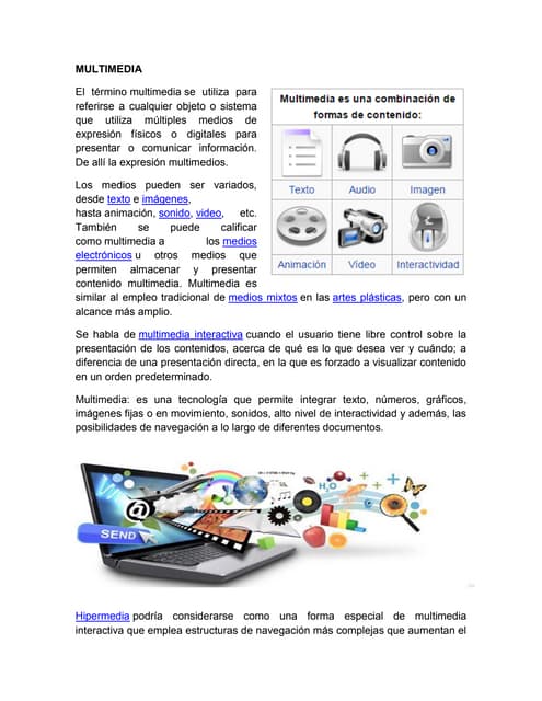 Multimedia interactiva | PPT | Computing | Technology & Computing