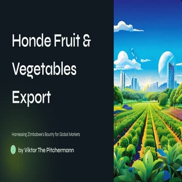 Produce Export Pitch Deck Template by viktor the pitchermann | PDF