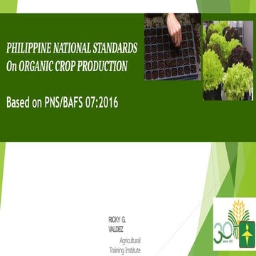 PRODUCE ORGANIC VEGETABLES TECHNOLOGIES. | PPTX