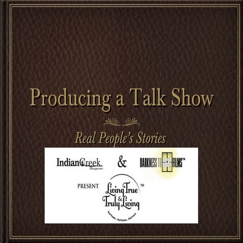 Producing a Talk Show for Internet Television or Web Series | PPT ...