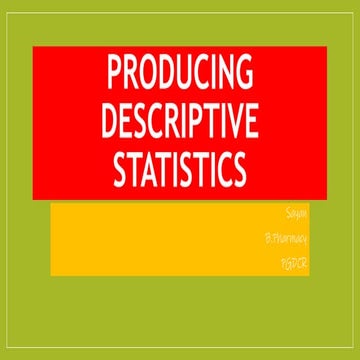 Producing Descriptive Statistics(proc means) .pptx