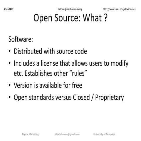 Product: Open Source, Ecosystems, and Intellectual Property issues | PPT