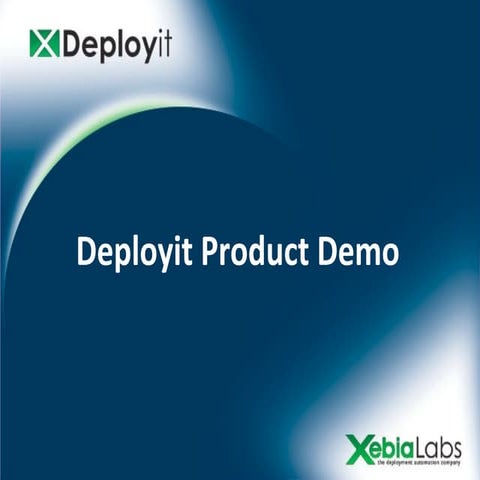 Deployit Product Demo | PDF