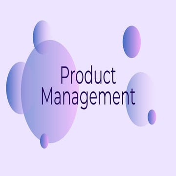 Product Management in Business Administration | PDF