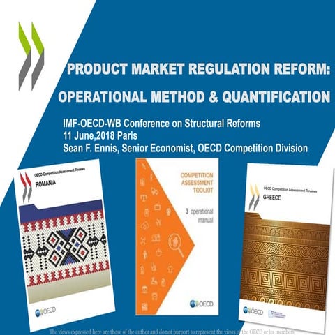 Product market regulation reform operational method quantification ...