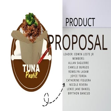 Product-Proposal-Tuna-Pastil.pptx Origin | PPTX