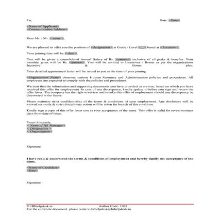 Product 5 (offer letter ver 1) | PDF