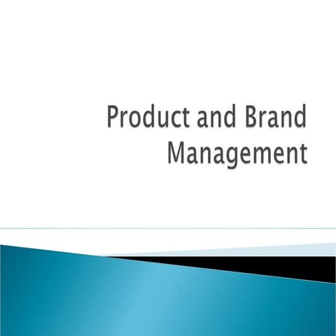 Product and brand management | PPT