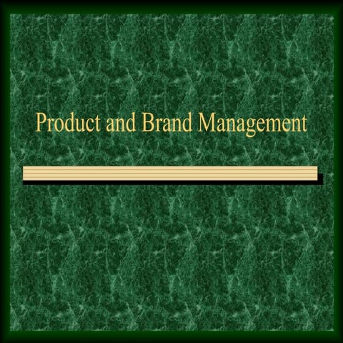 Product and brand management | PPT