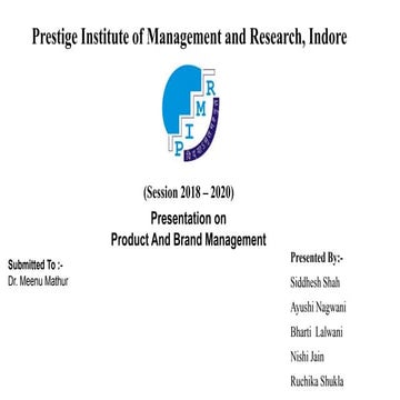 Product and brand management assignment | PPTX
