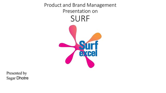 Surf excel-ppt | PPTX