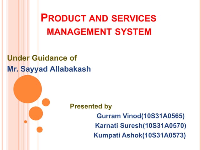 Stationary Store Management System | PPTX