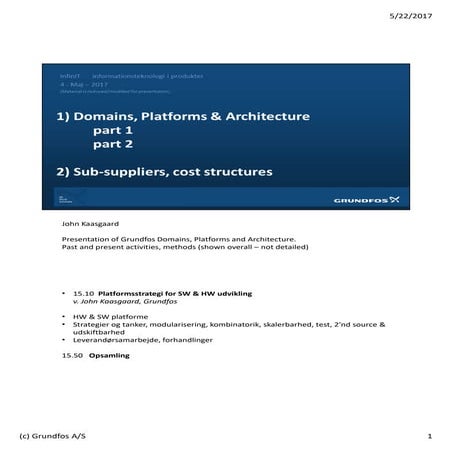 Platformsstrategi for SW & HW udvikling | PDF