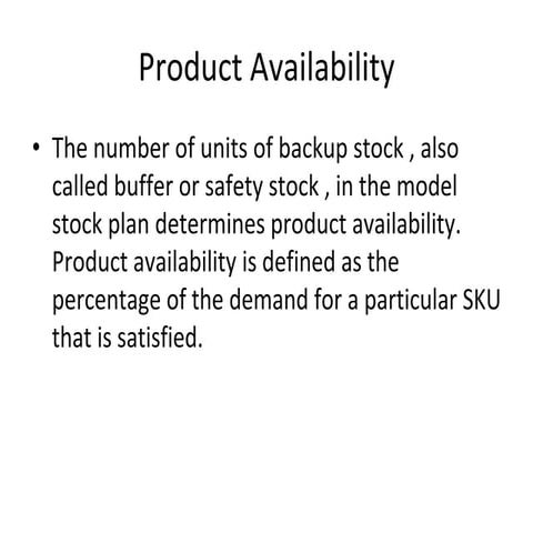 Product Availability.pptx availability of product in the market plays a ...