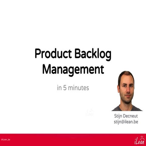 Product backlog management in 5 minutes | PPT