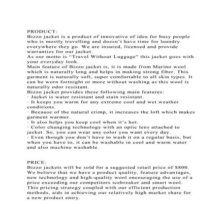 PRODUCT Bizzo jacket is a product of innovative of idea for bus.docx