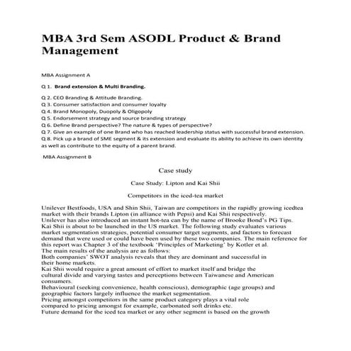 Marketing plan | PDF