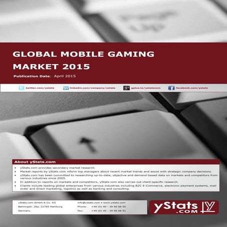 Product Brochure: Global Mobile Gaming Market 2015 | PDF
