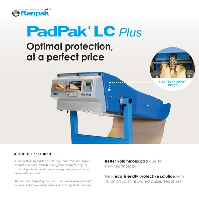 Ranpak PadPak LC Plus brochure | PDF | Household Supplies | Shopping