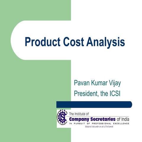 Product cost analysis icwa + c.com. | PPT
