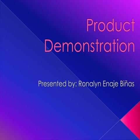 Product demonstration | PPT