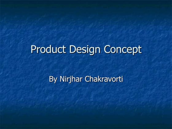 Product Design & Development - 1 | PPT